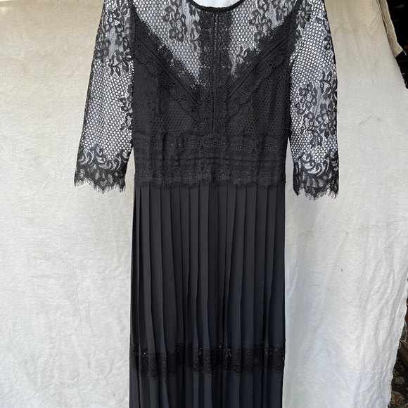 Zara | Dresses | Zara Sheer Lace Pleated Dress | Poshmark